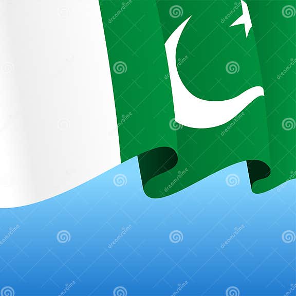 Pakistani Flag Wavy Abstract Background. Vector Illustration. Stock ...