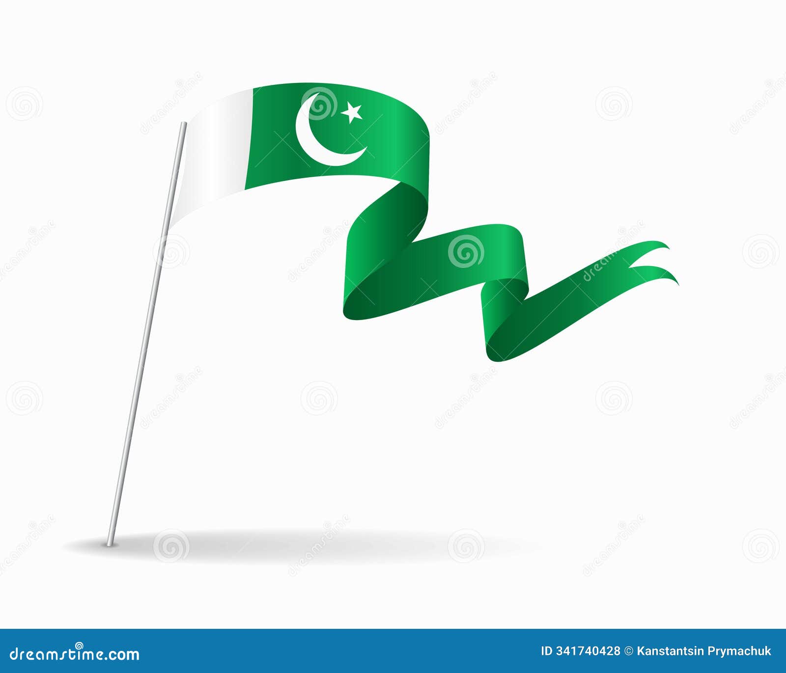 Pakistani Flag Wavy Background Layout. Vector Illustration. Stock ...