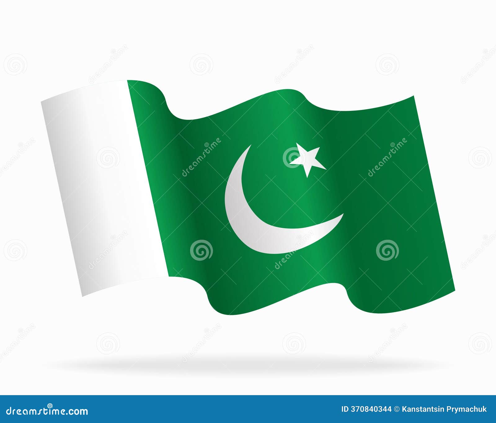 Pakistani Flag Green And White Colour Combination Star And Moon Logo ...