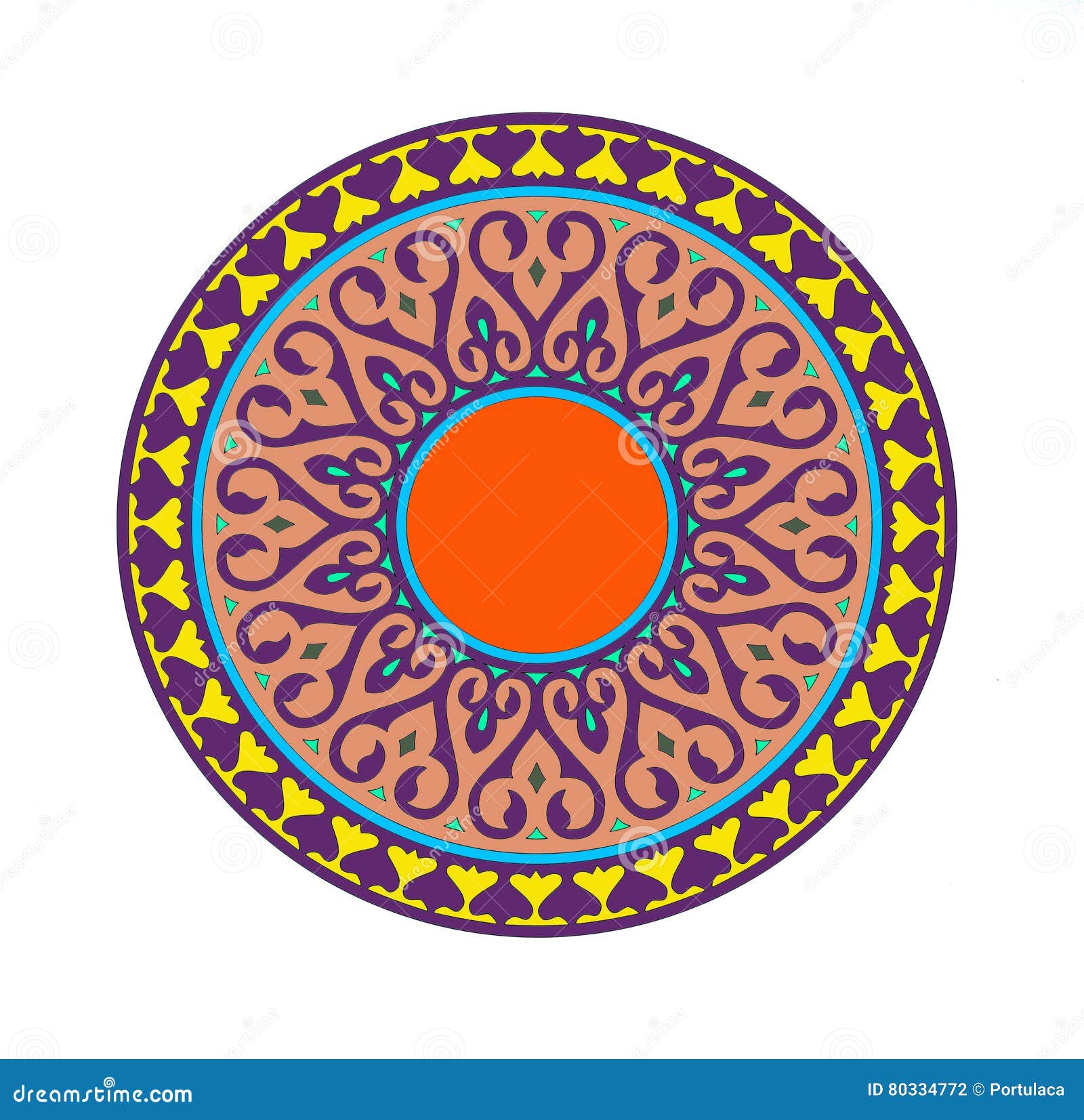 Pakistani mandala stock illustration. Illustration of faith - 80334772