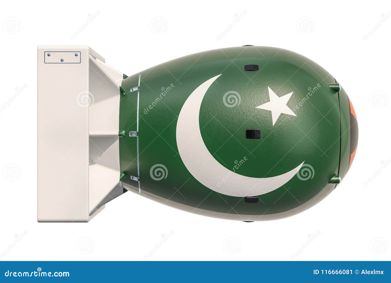 Pakistani Nuclear Weapon Concept, 3D Rendering Stock Illustration ...