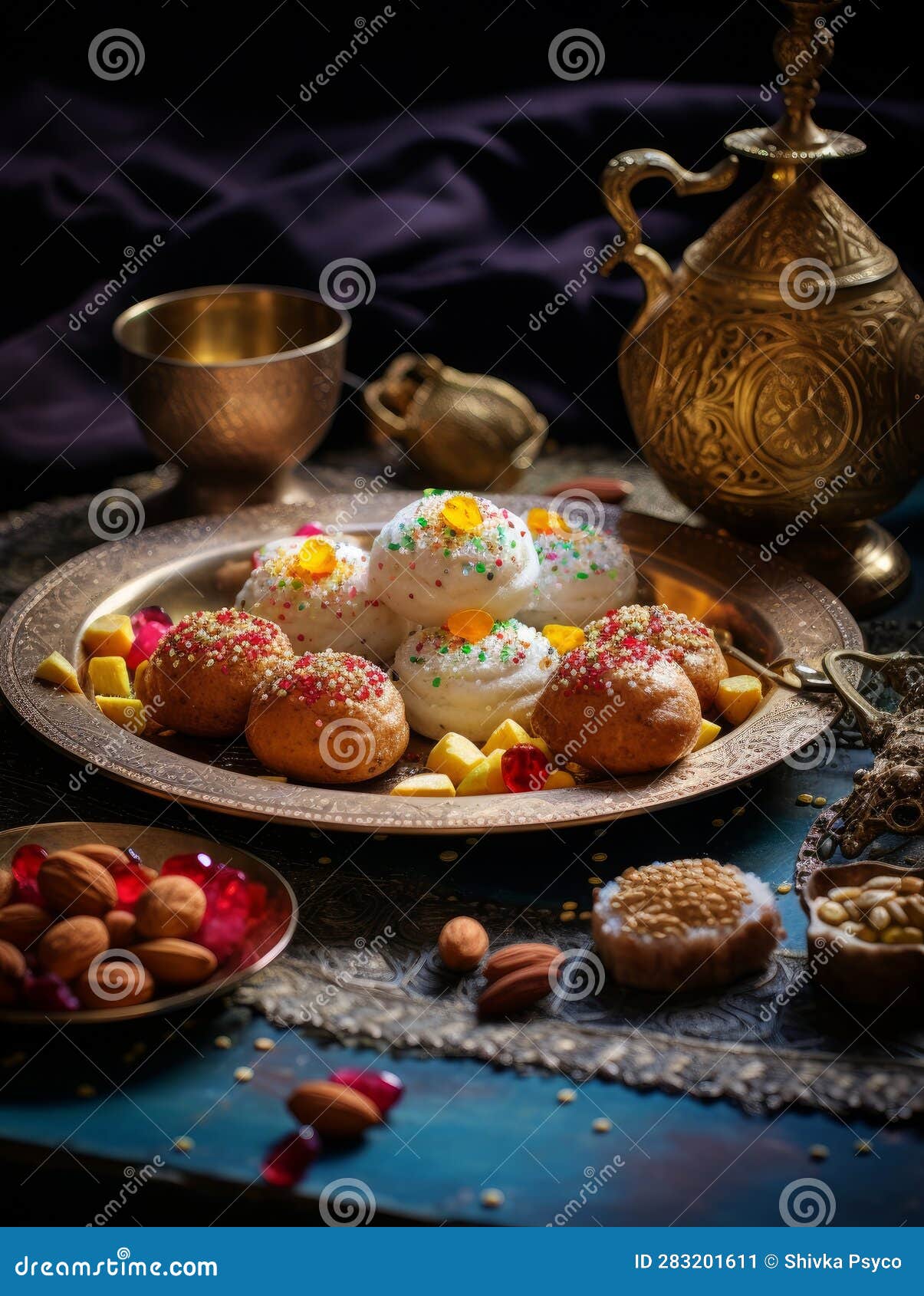 Pakistani Sweets Food on Plate Photo Stock Image - Image of vegetarian ...
