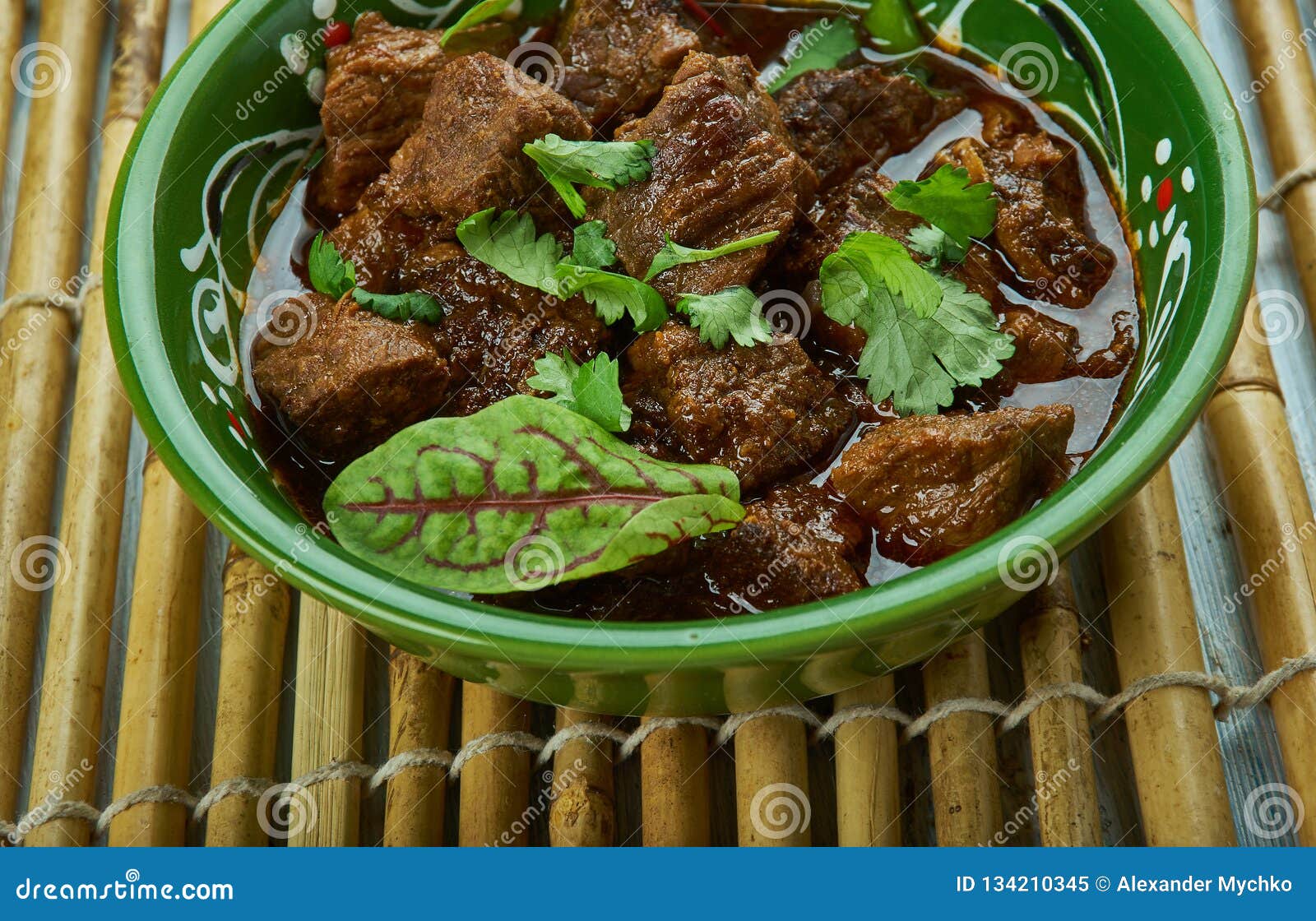 Pakistani Tawa mutton stock image. Image of cuisine - 134210345