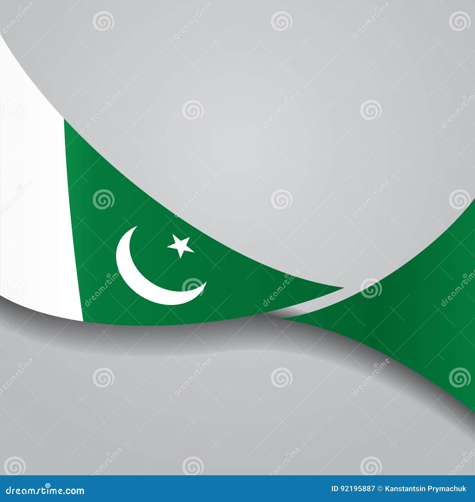 Pakistani Wavy Flag. Vector Illustration. Stock Vector - Illustration ...