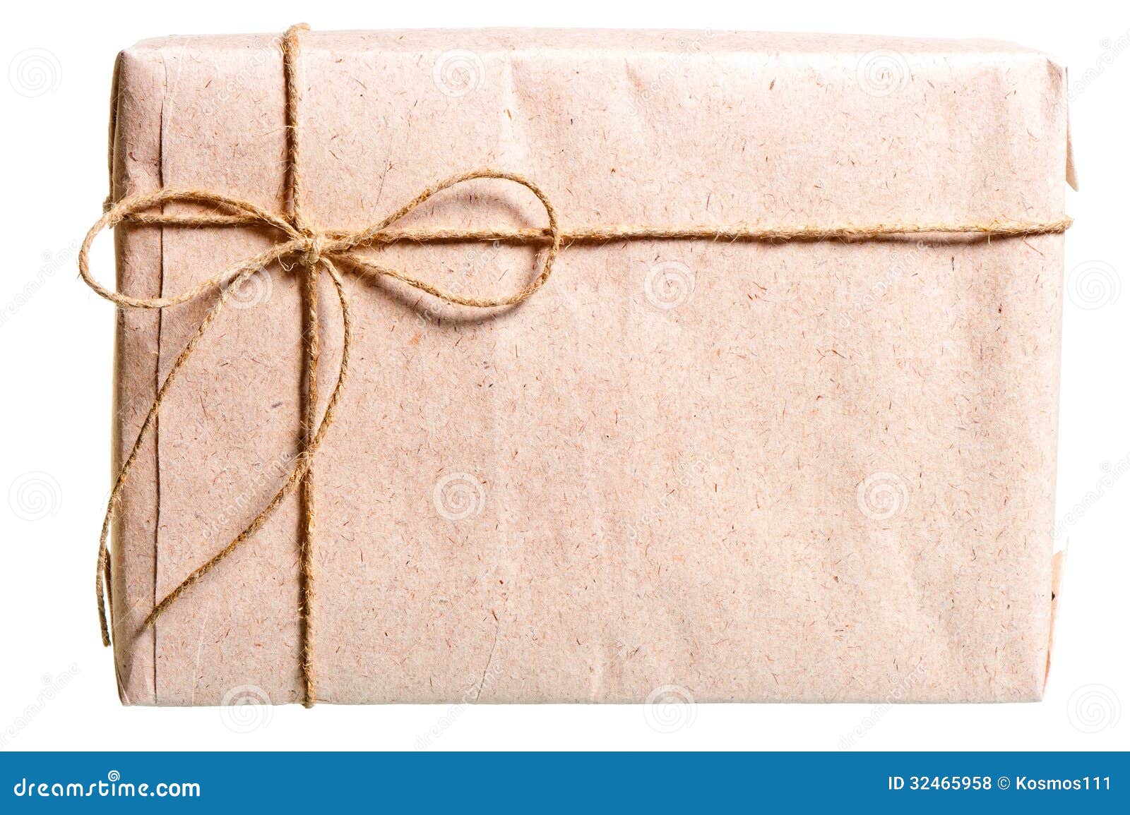 Pakket in Pakpapier Wordt Verpakt Dat Stock Foto - Image of geïsoleerd ...