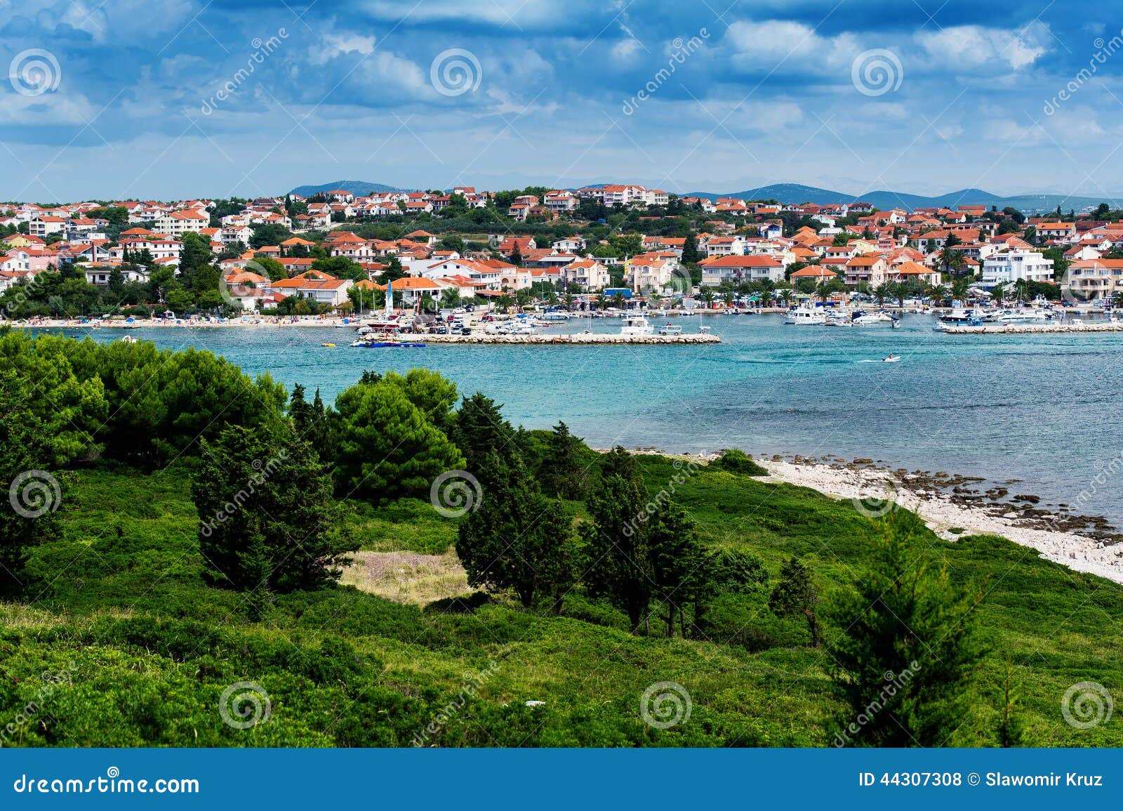 Pakostane in Croatia stock photo. Image of pakostane - 44307308
