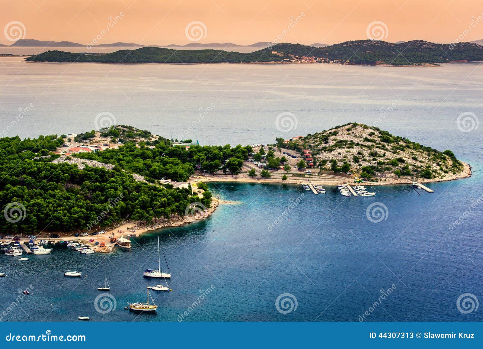 Pakostane in Croatia stock image. Image of tourism, architecture - 44307313
