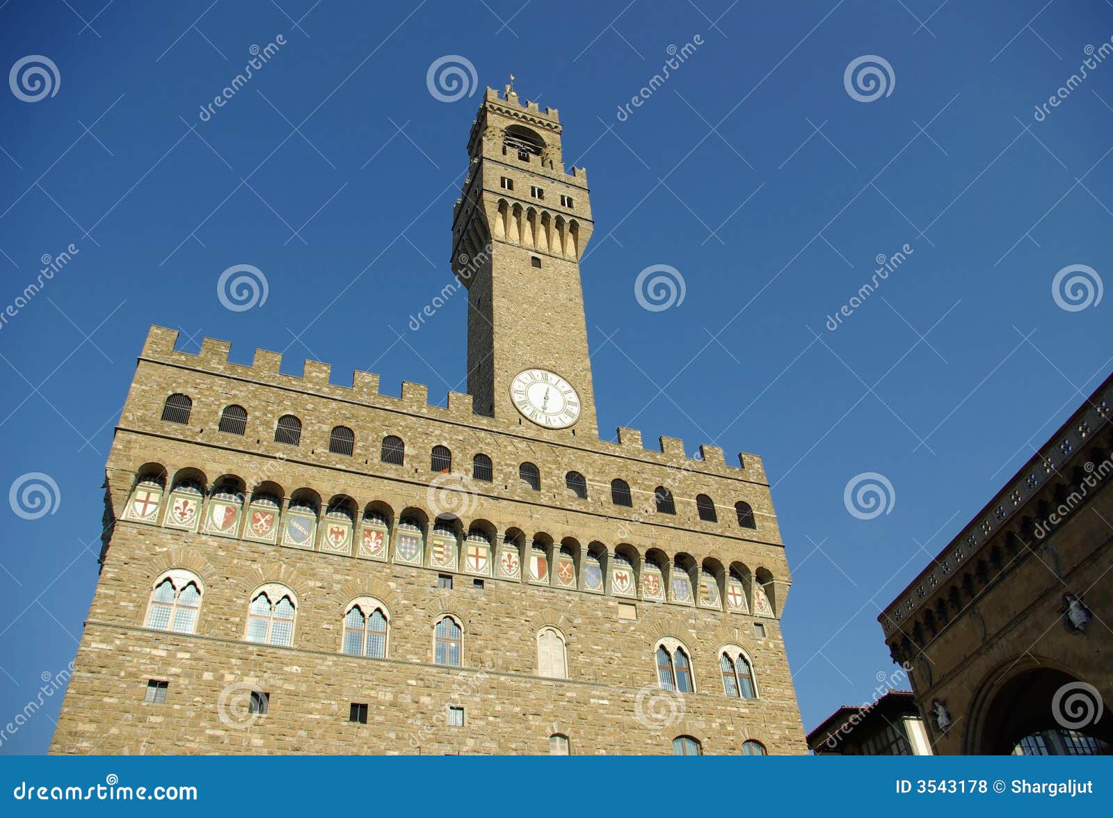 Pal. Vecchio, Florence, Italy Stock Photo - Image of vecchio, tower ...
