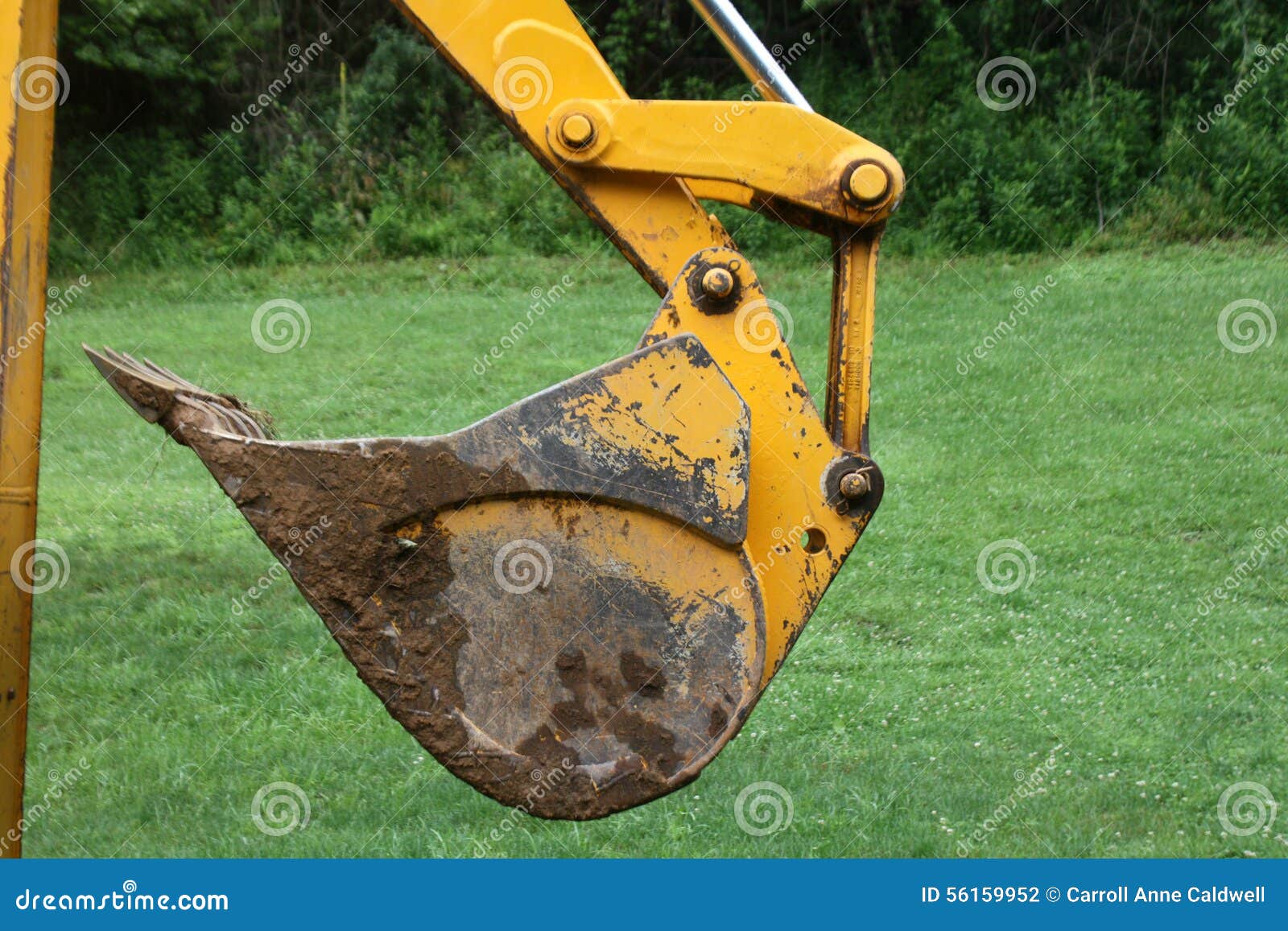 Pala de la retroexcavadora foto de archivo. Imagen de hierba - 56159952