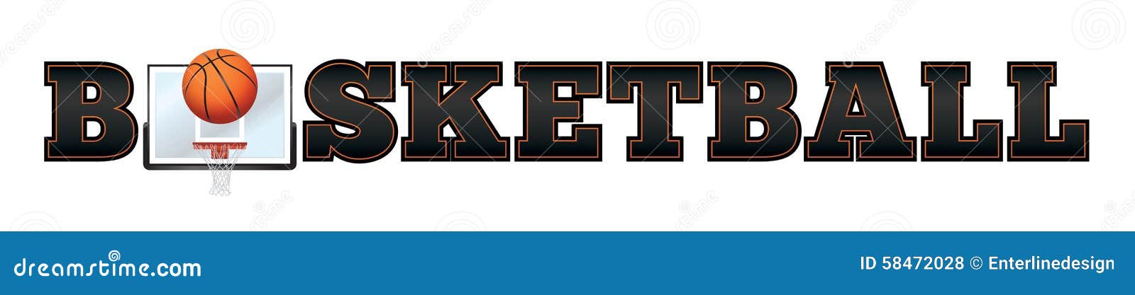 Palabra Art Illustration Del Baloncesto Ilustración del Vector ...