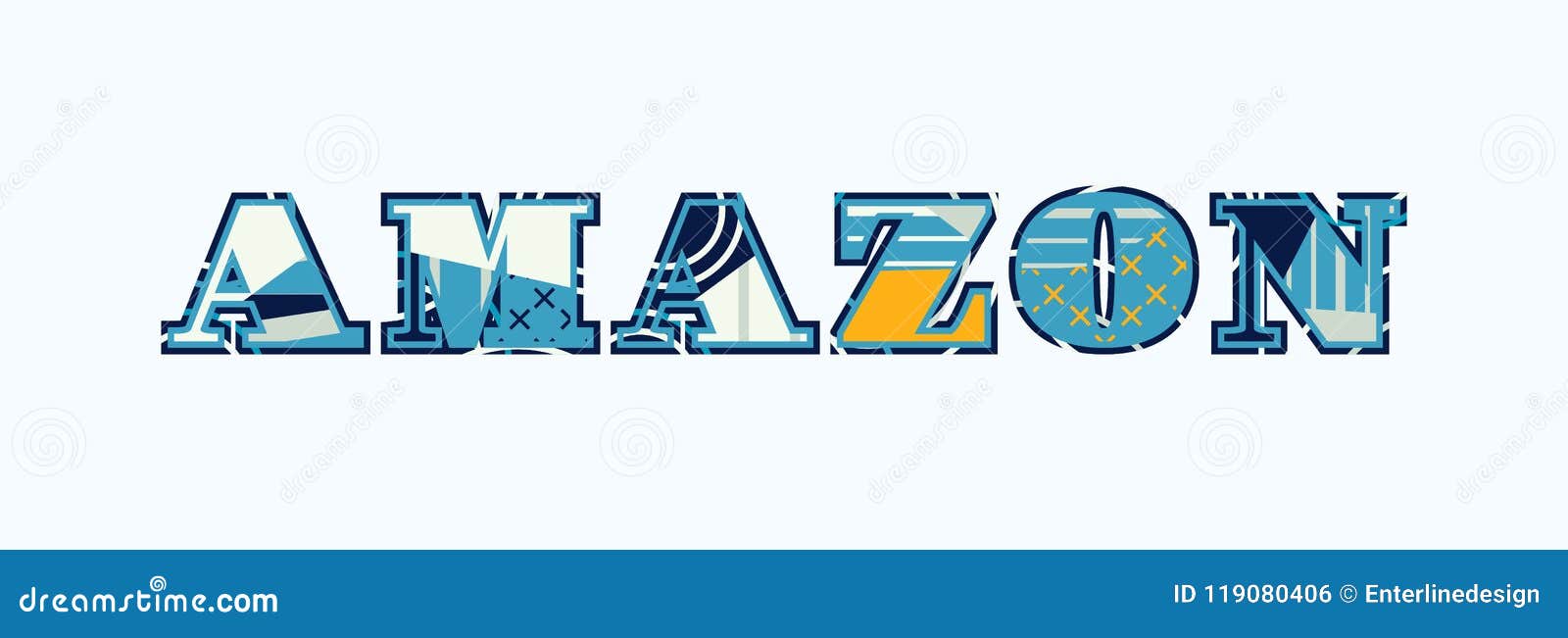 Palabra Art Illustration Del Concepto Del Amazonas Foto editorial ...