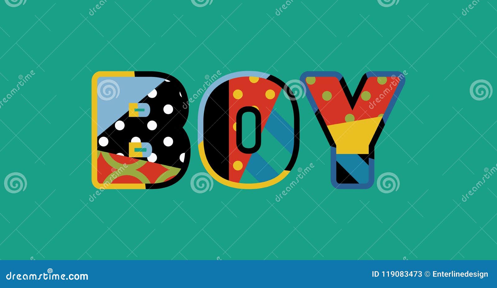 Palabra Art Illustration Del Concepto Del Muchacho Ilustración del ...