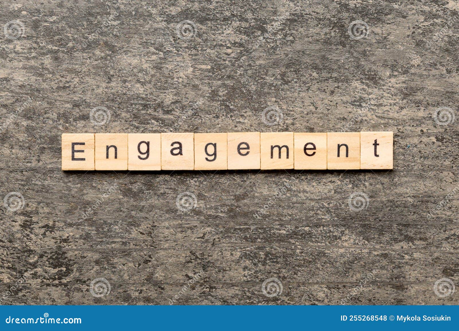 Palabra De Compromiso Escrita En Bloque De Madera. Texto De Compromiso ...