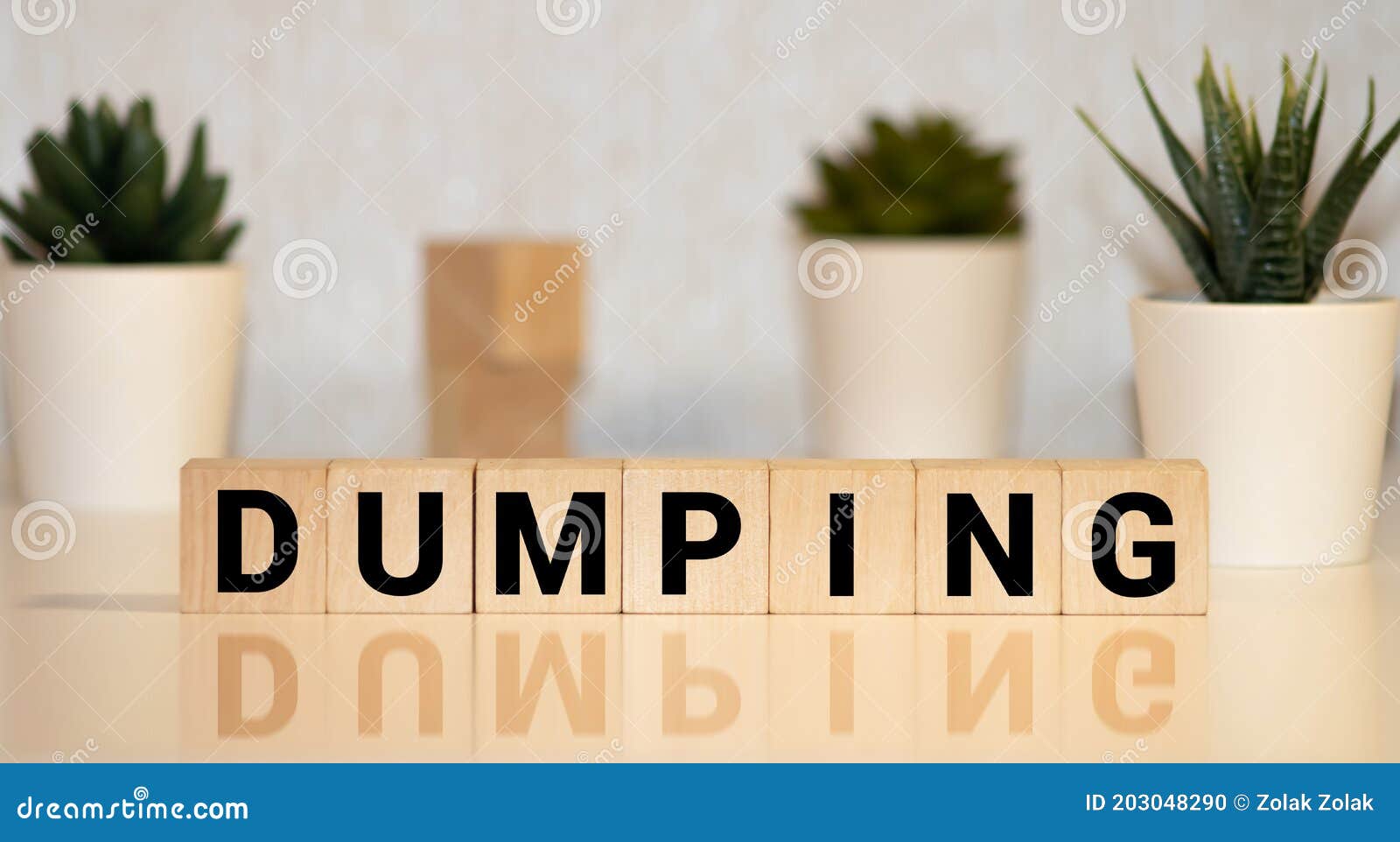 Palabra De Dumping Escrita En Bloque De Madera Foto de archivo - Imagen ...