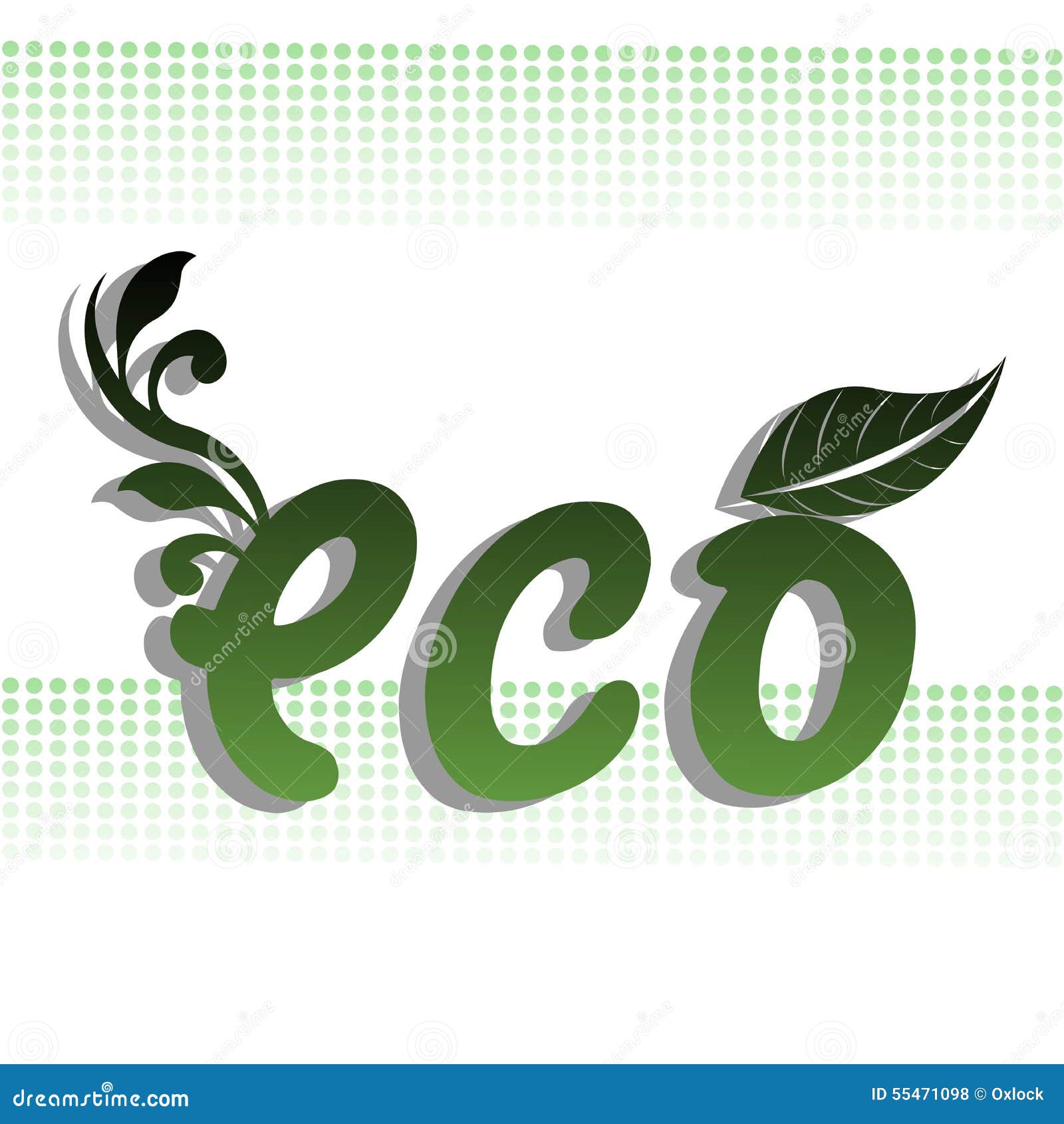 Palabra De Eco Escrita Con Las Letras Verdes Ilustración del Vector ...