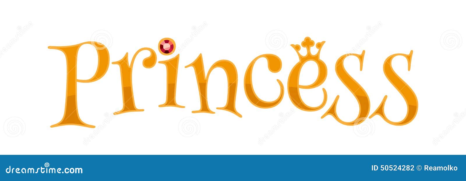 Palabra De La Princesa - Letras De Oro Ilustración del Vector ...