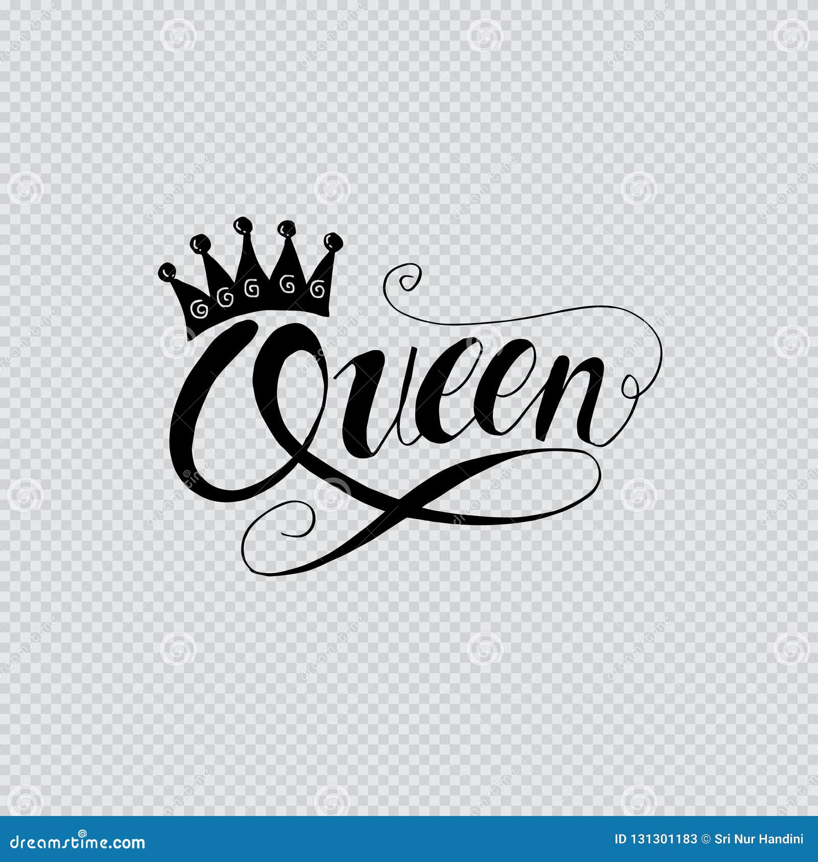 Palabra De La Reina Con La Corona Ilustración del Vector - Ilustración ...