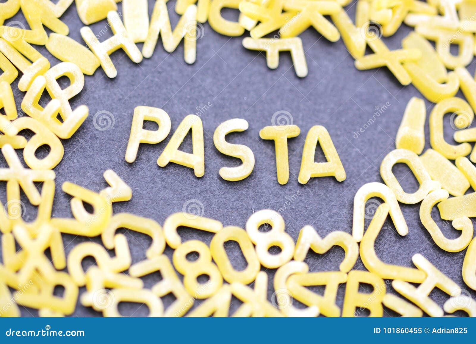 Palabra De Las Pastas Hecha De Las Pastas Formadas Letra Imagen de ...