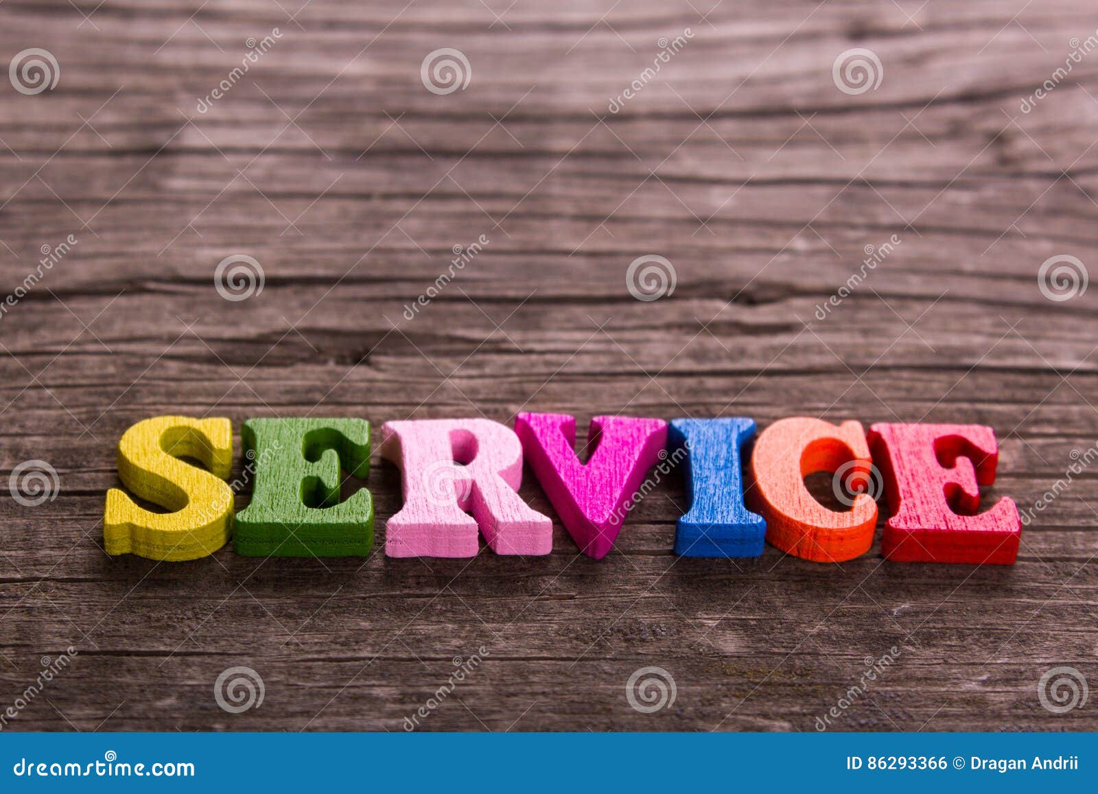 Palabra De Servicio Hecha De Letras De Madera Foto de archivo - Imagen ...