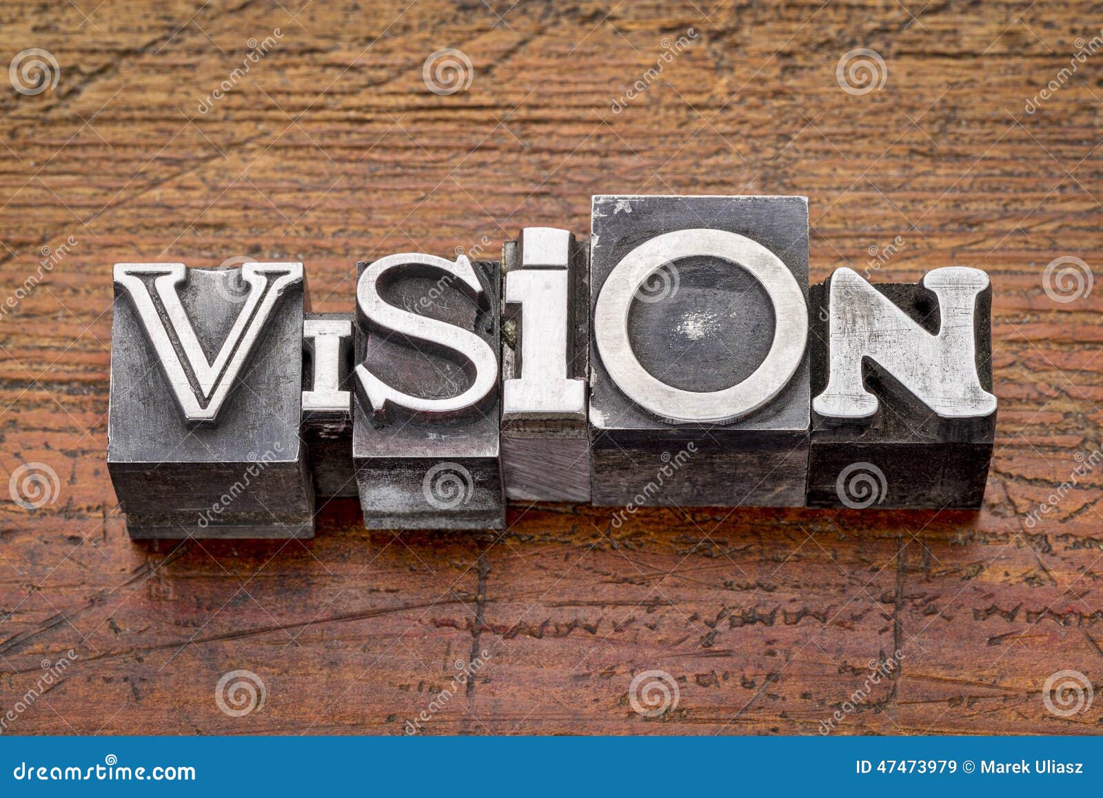 Palabra De Vision En Tipo Del Metal Imagen de archivo - Imagen de ...