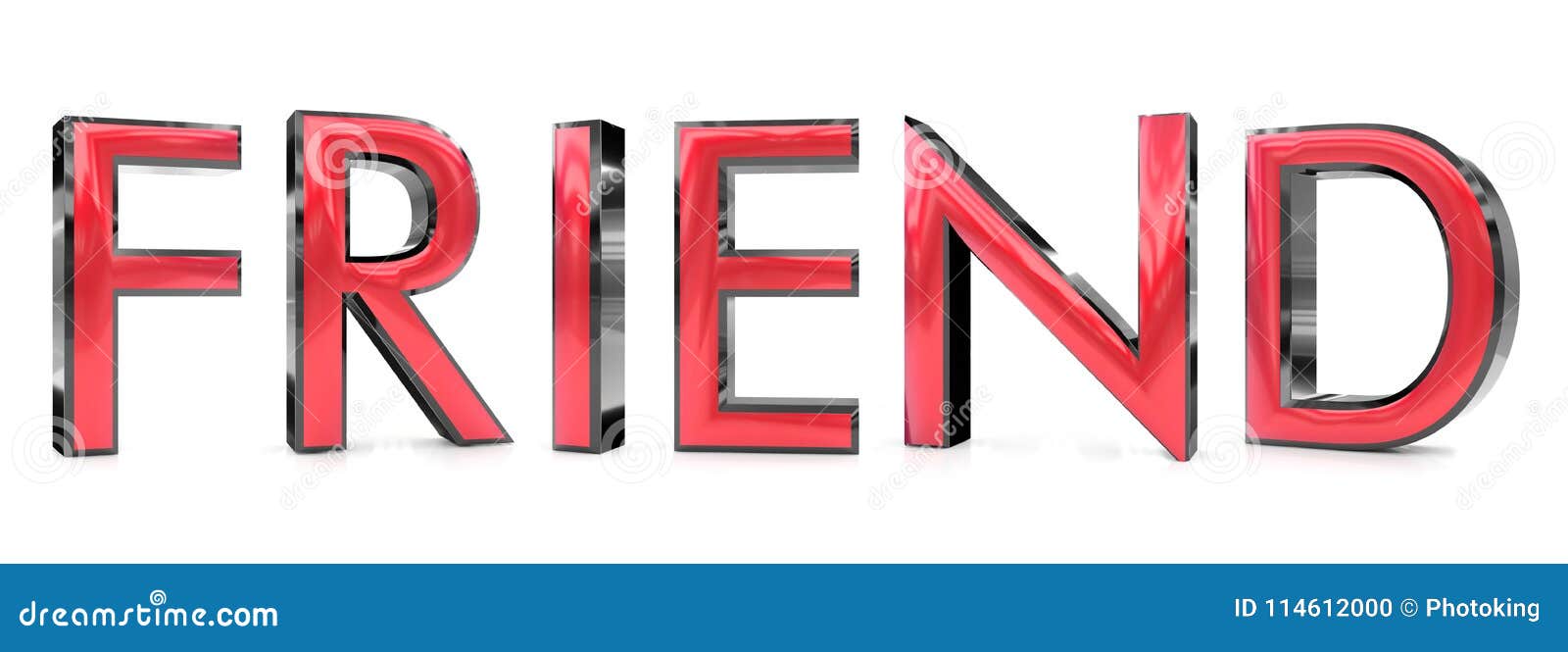 Palabra del amigo 3d stock de ilustración. Ilustración de color - 114612000