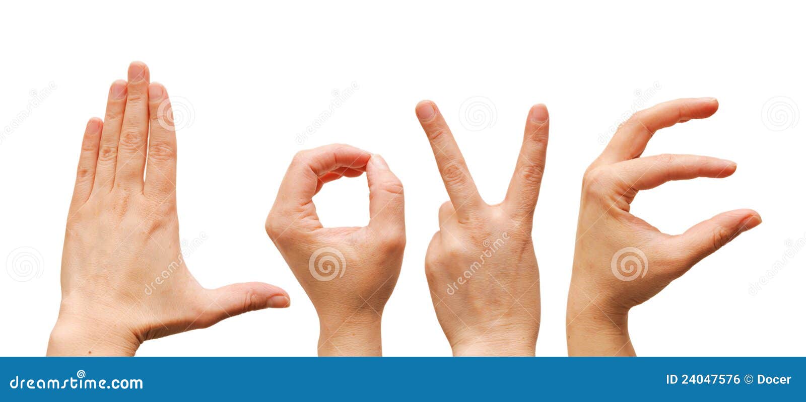 Palabra Del Amor De Las Manos Humanas Foto de archivo - Imagen de gente ...