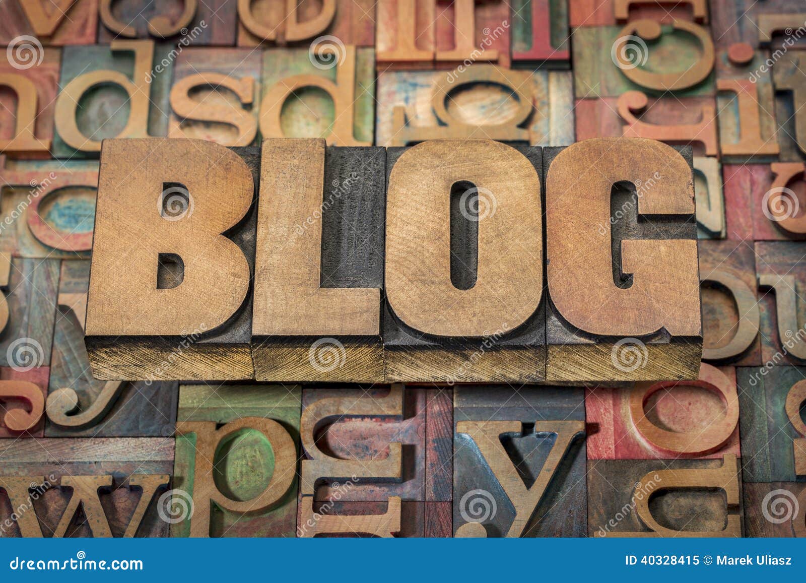 Palabra Del Blog En El Tipo De Madera Imagen de archivo - Imagen de ...