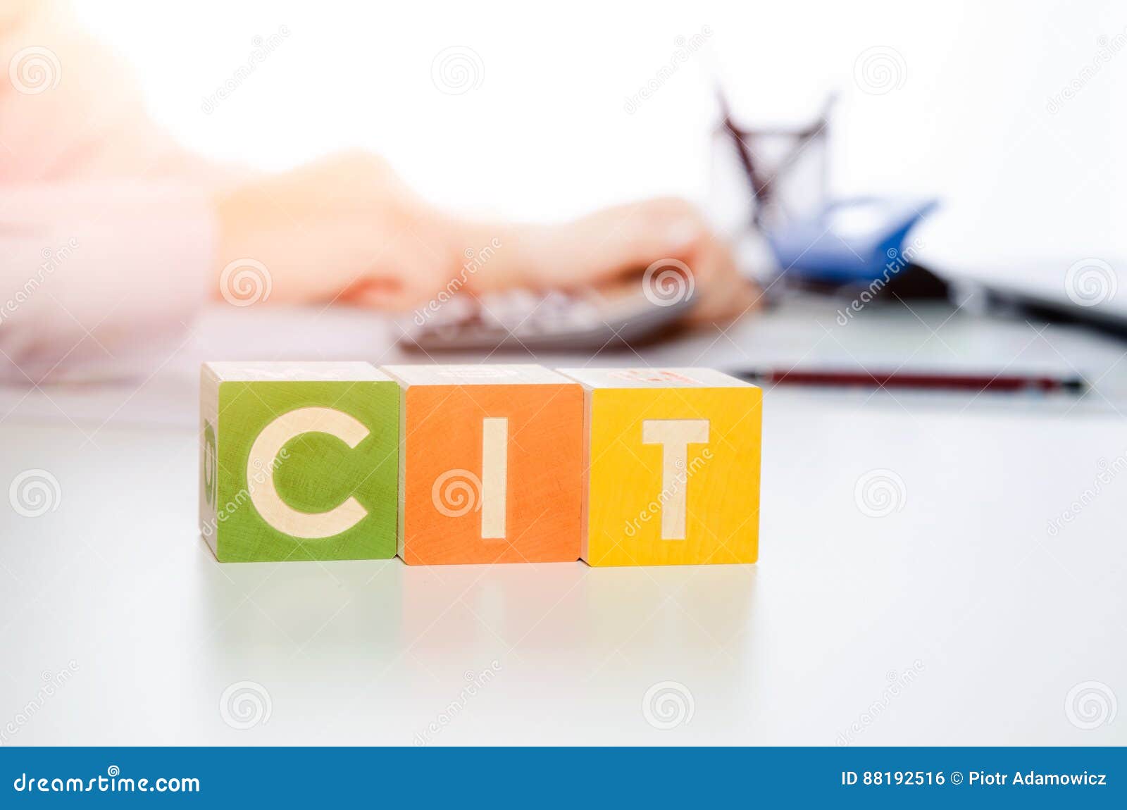 Palabra Del CIT Con Los Bloques Coloridos Foto de archivo - Imagen de ...