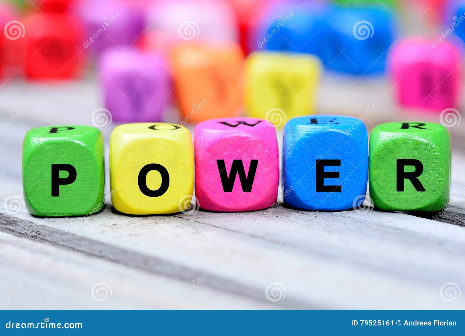 Palabra Del Poder En La Tabla Imagen de archivo - Imagen de objeto ...