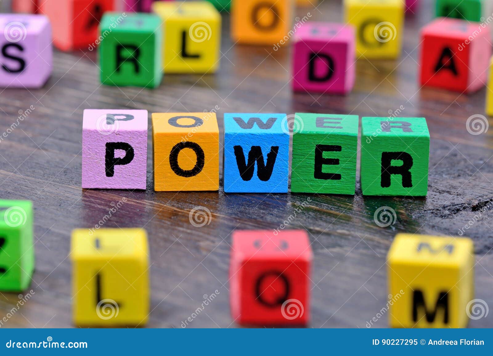 Palabra Del Poder En La Tabla Imagen de archivo - Imagen de negocios ...
