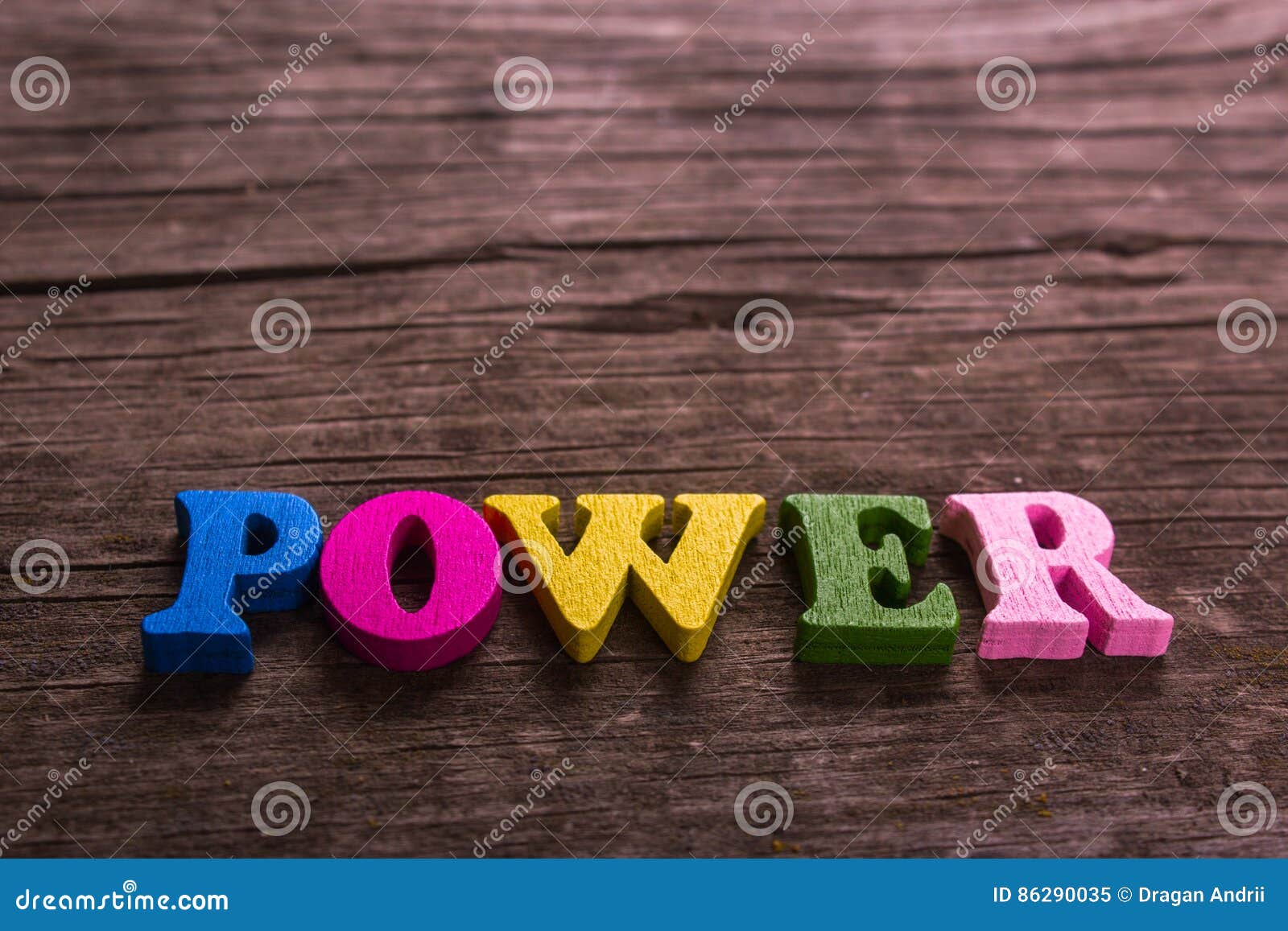 Palabra Del Poder Hecha De Letras De Madera Imagen de archivo - Imagen ...