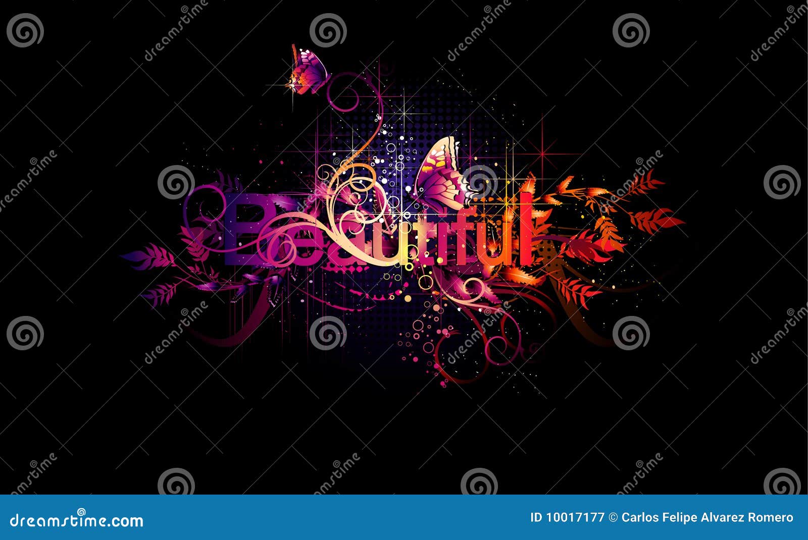 Palabra hermosa del vector ilustración del vector. Ilustración de danza ...