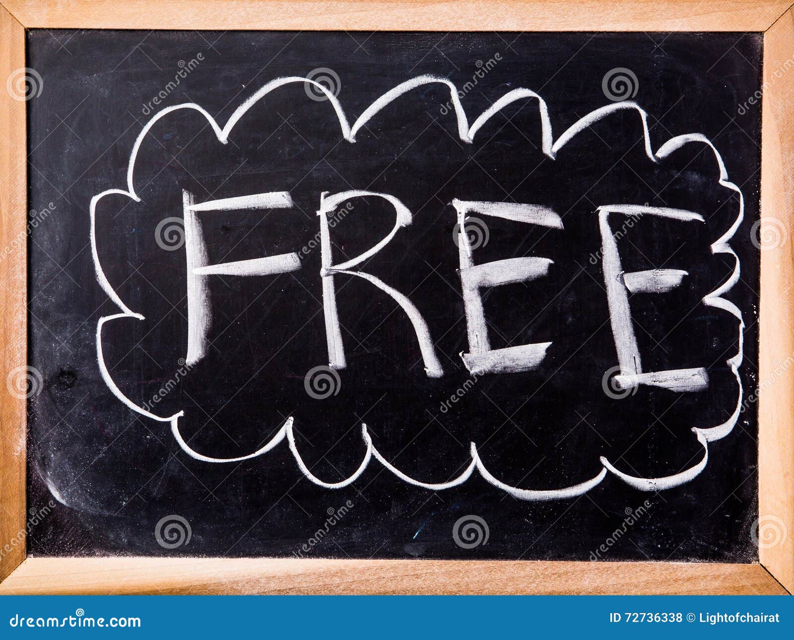 Palabra Libre En La Pizarra Foto de archivo - Imagen de precio, fondo ...