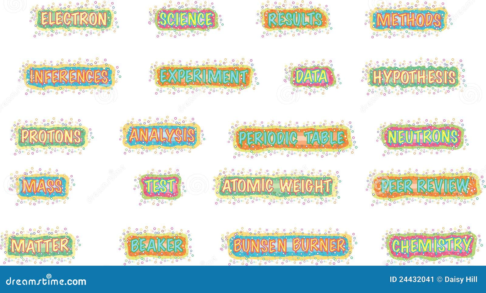 Palabras Brillantes De La Ciencia Ilustración del Vector - Ilustración ...