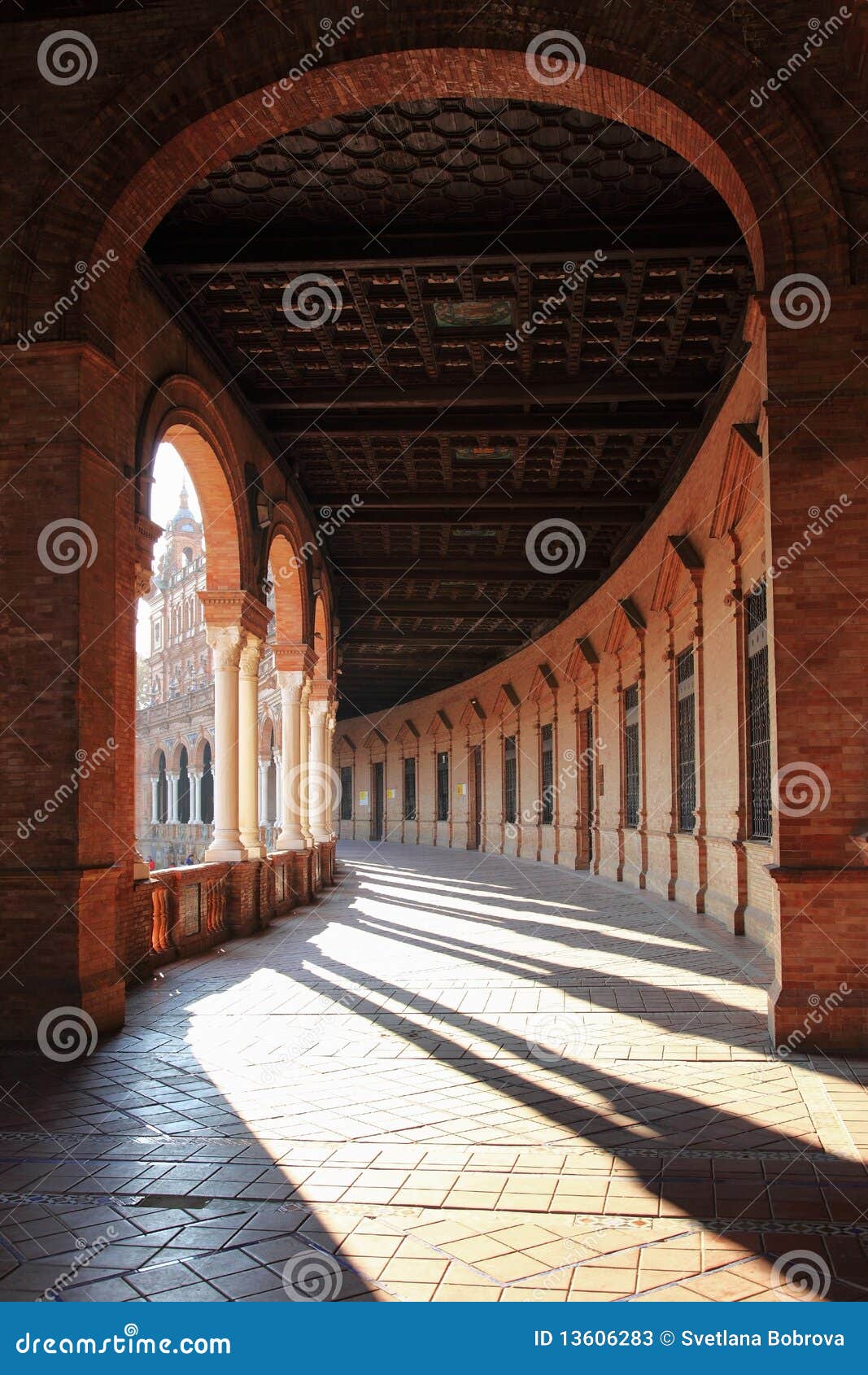 Palace Arcade on the Spain`s Square Stock Image - Image of spring, tree ...