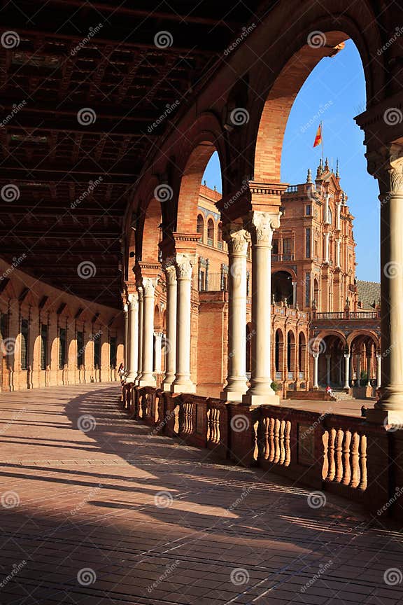Palace Arcade on the Spain`s Square Stock Image - Image of spain ...