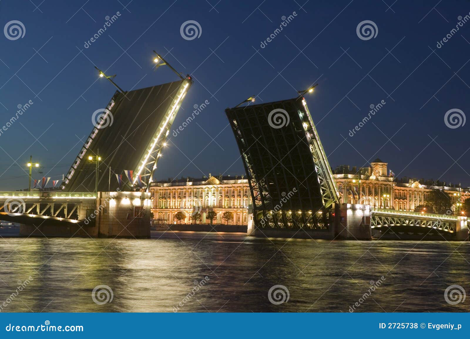 Palace Bridge raising stock photo. Image of color, landscape - 2725738