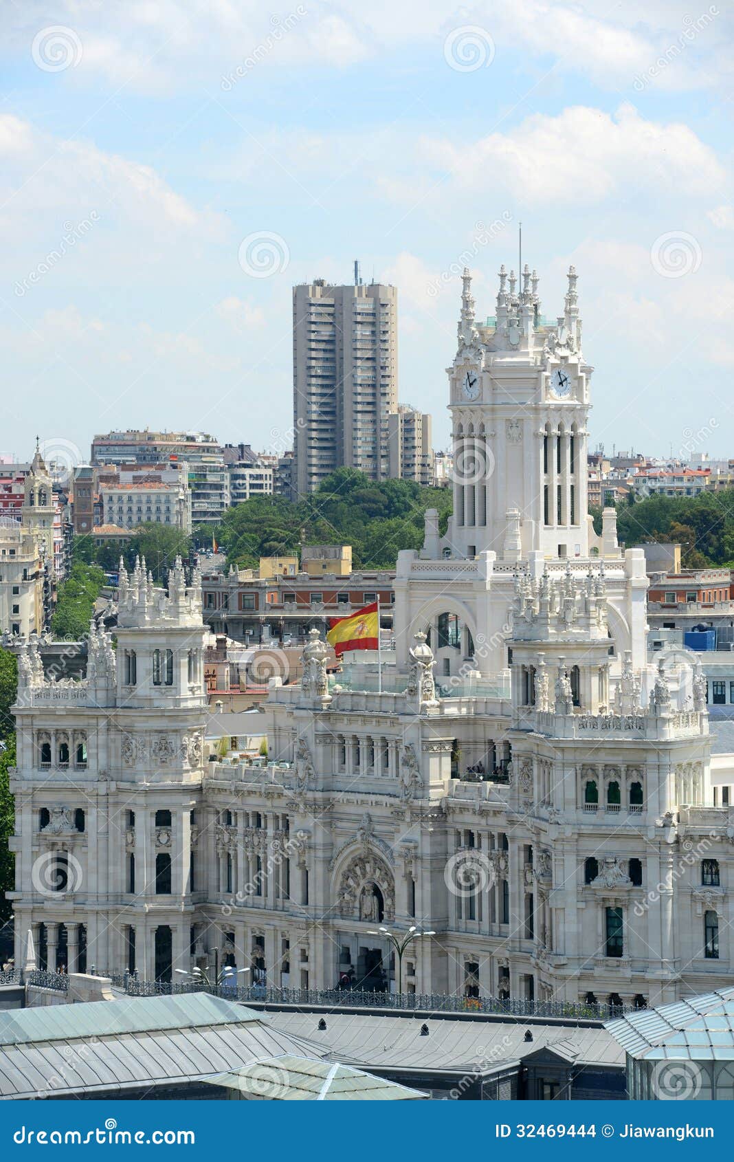 Palace of Communication, Madrid, Spain Stock Photo - Image of angel ...
