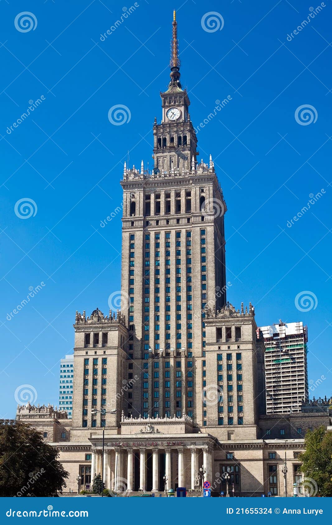 Palace of Culture and Science Stock Photo - Image of science, east ...