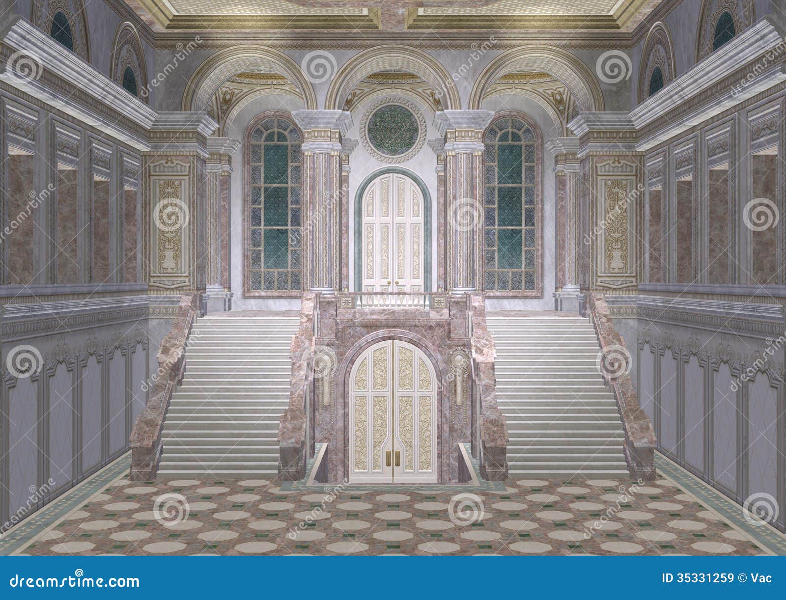 Palace Entrance stock illustration. Illustration of fairytale - 35331259