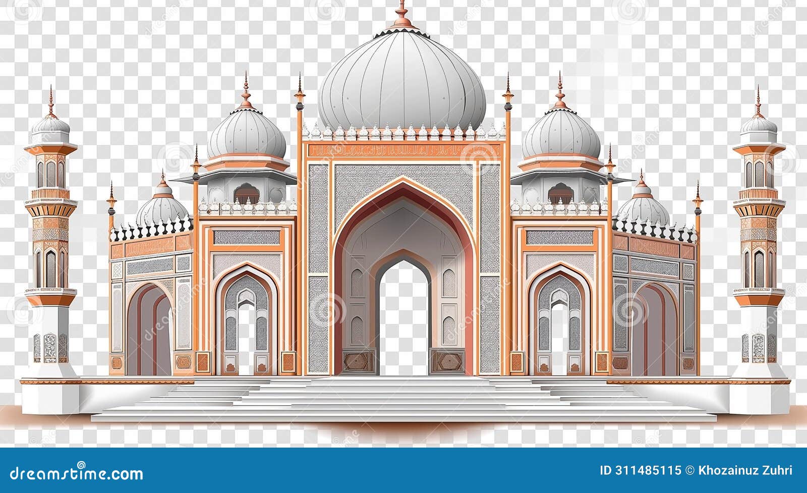 A Palace in the Form of a Structure with White Door and Window 3D ...