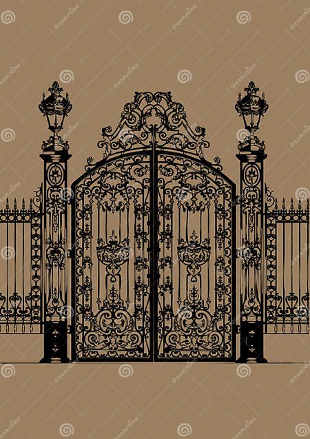 Palace Gate stock vector. Illustration of posh, history - 5374038