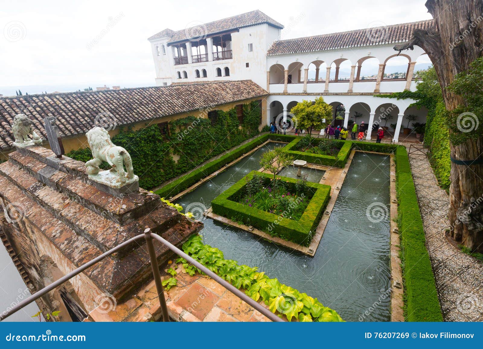 Palace of Generalife(Palacio De Generalife). Granada, Spain Editorial ...