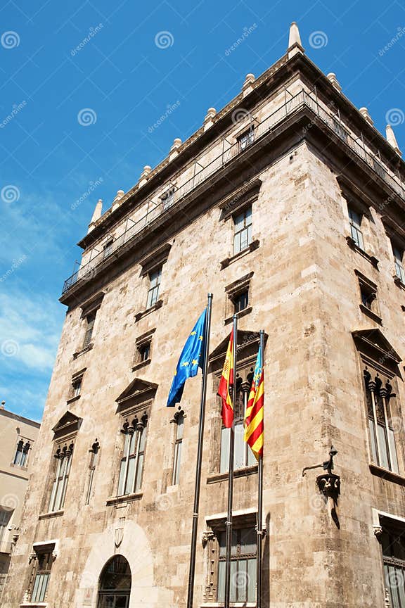 Palace of the Generalitat Valenciana Stock Photo - Image of ancient ...