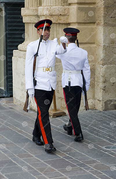 Palace Guards, Malta. editorial stock photo. Image of terminal - 26778528