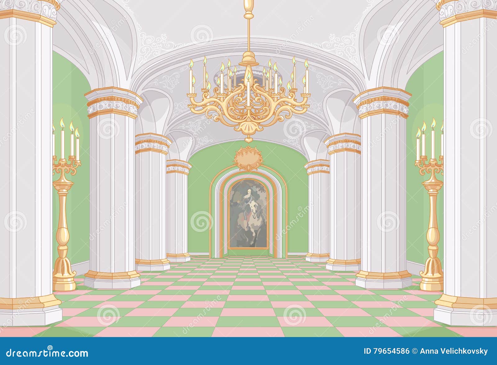 Palace Hall stock vector. Illustration of canvas, creative - 79654586