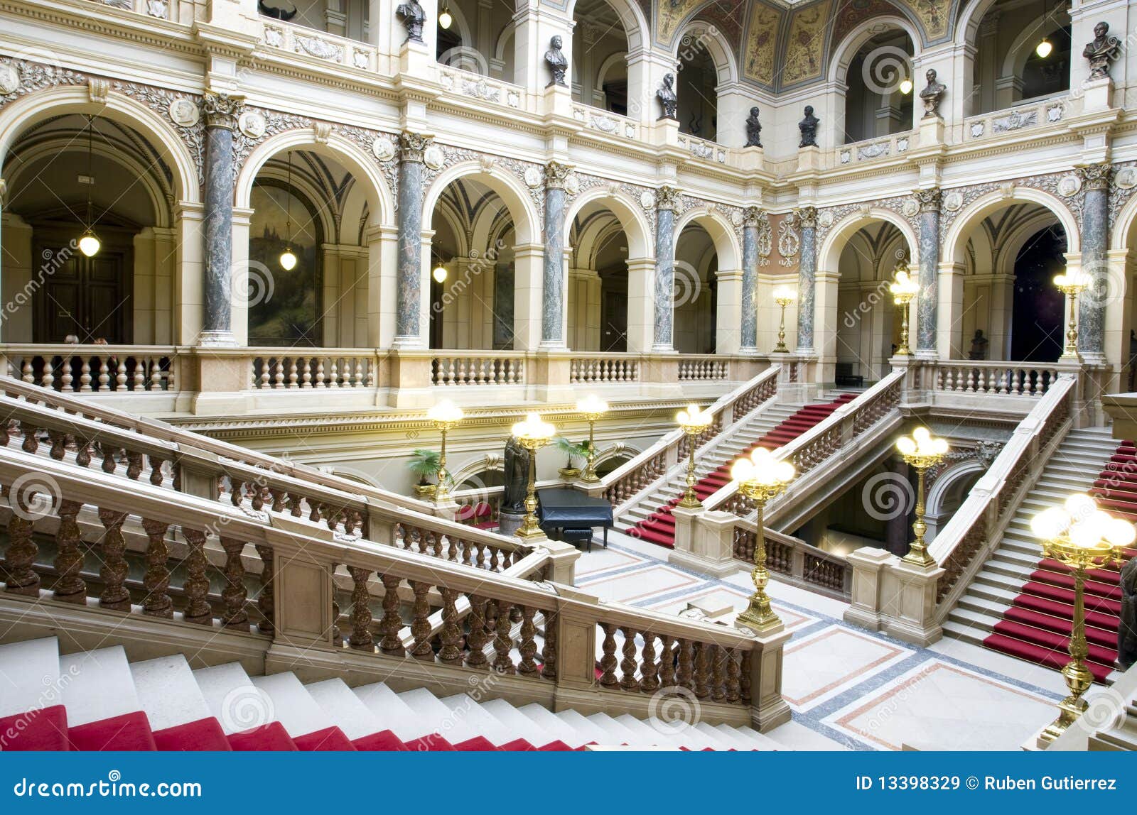 Palace indoor stock image. Image of prague, ornamental - 13398329