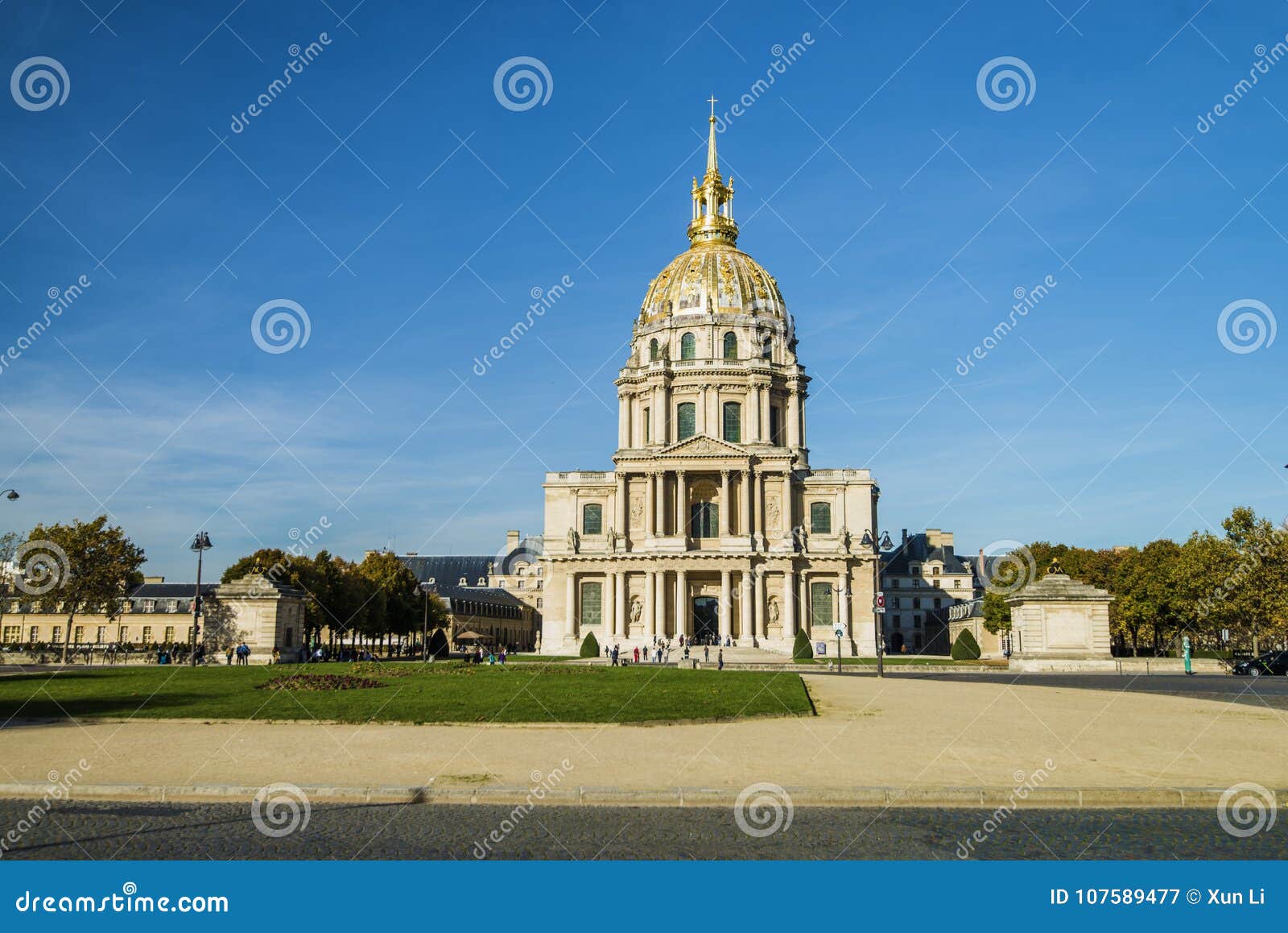 Palace of Invalides in Paris Stock Image - Image of historical, square ...