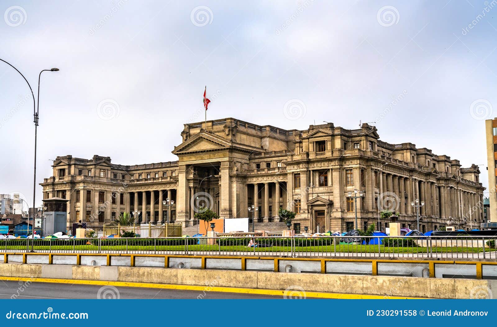 The Supreme Court of Justice in Lima, Peru Stock Photo - Image of plaza ...