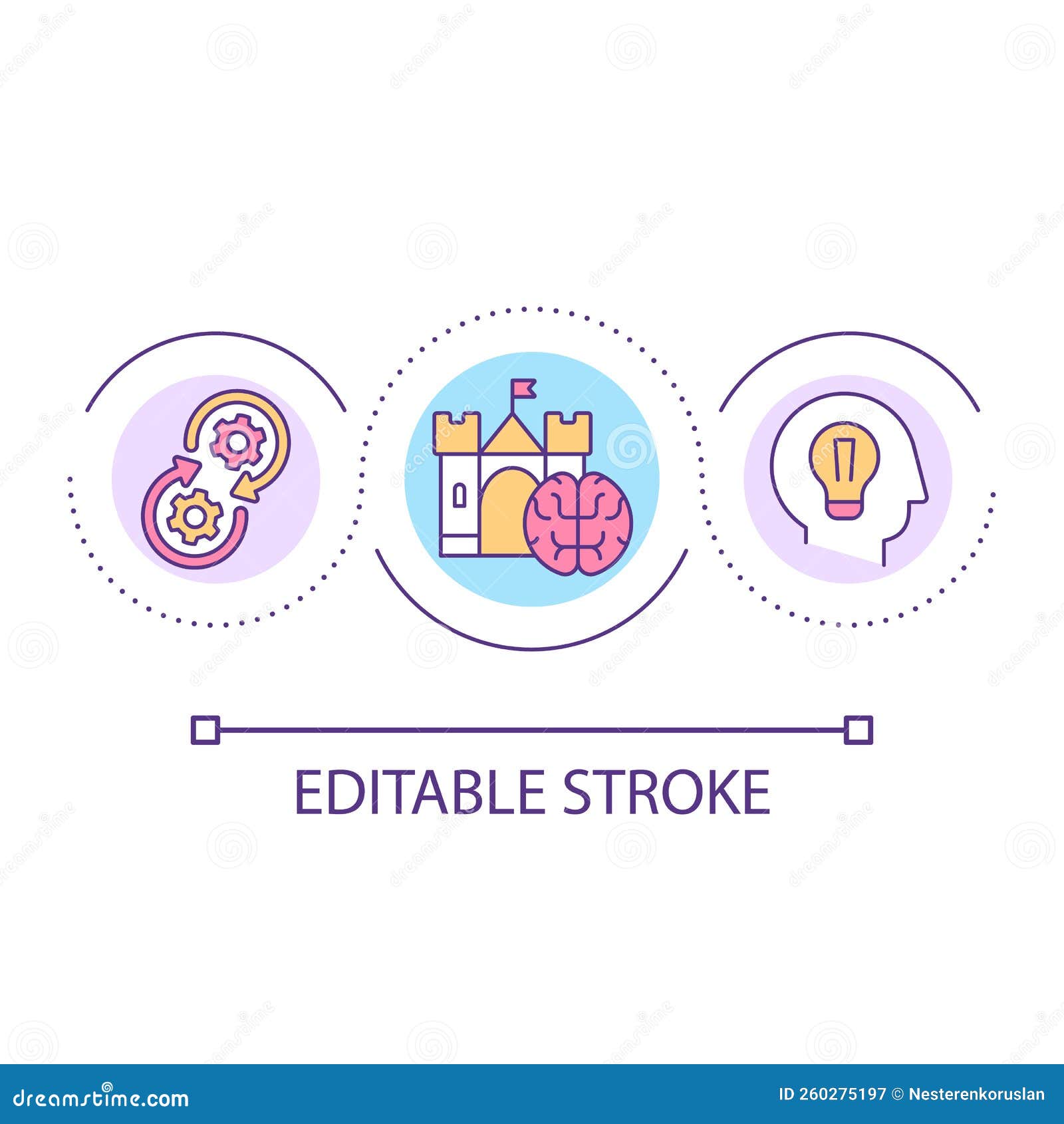 Palace Memory Method Loop Concept Icon Stock Vector - Illustration of ...